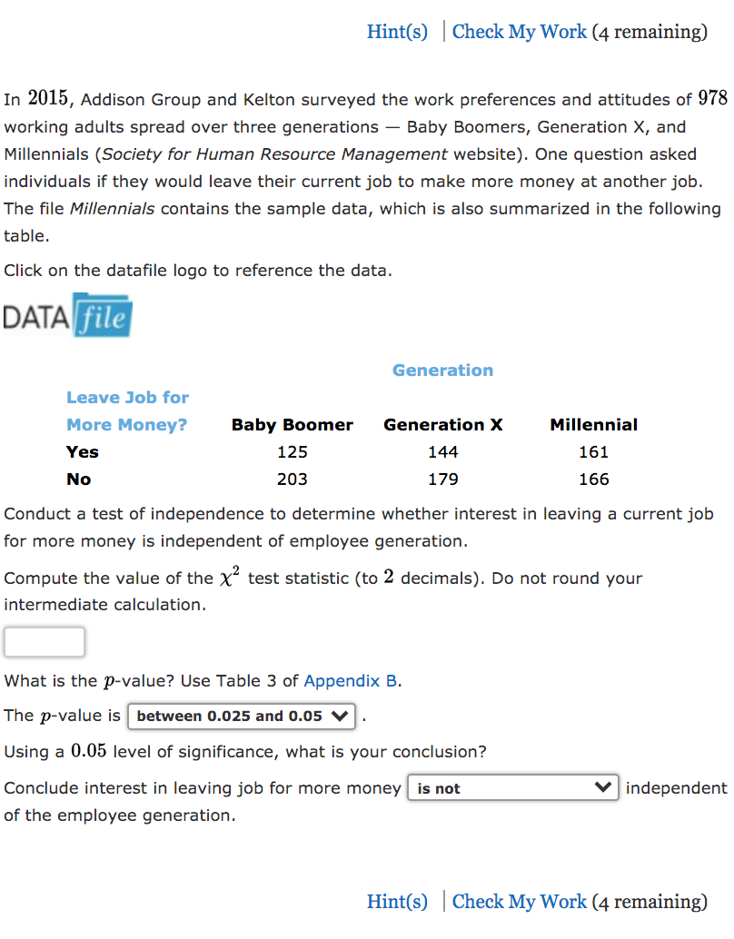 Solved Hint(s) Check My Work (4 remaining) In 2015, Addison | Chegg.com