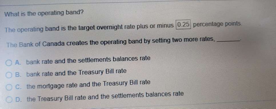 Solved What is the operating band? The operating band is the | Chegg.com