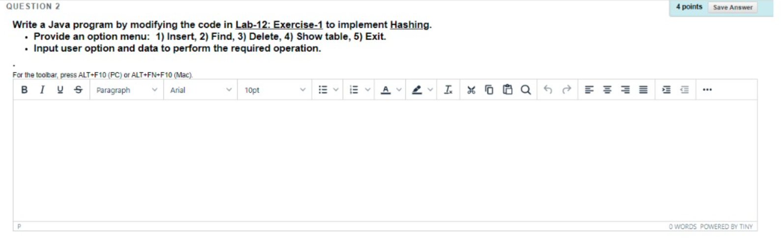 Solved QUESTION 2 Write a Java program by modifying the code | Chegg.com