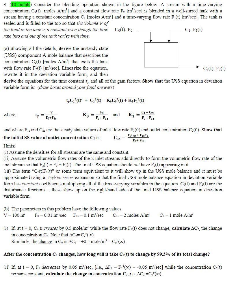 3. (10 points) Consider the blending operation shown | Chegg.com