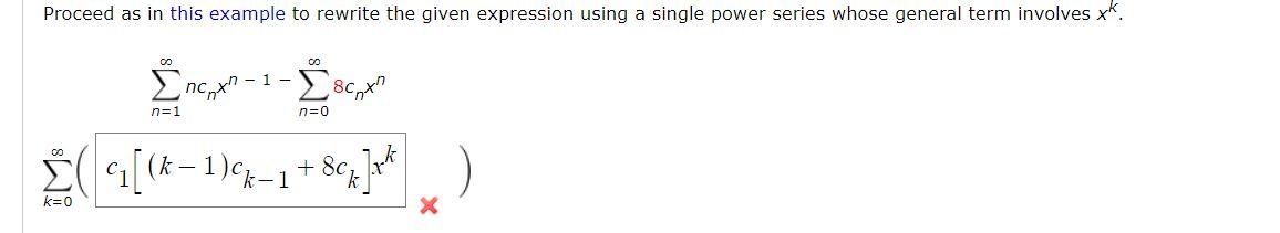Solved Proceed as in this example to rewrite the | Chegg.com