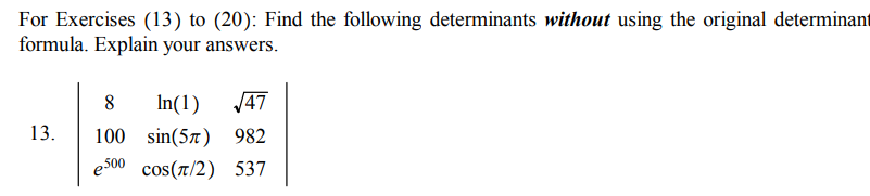 Solved For Exercises (13) to (20) : Find the following | Chegg.com