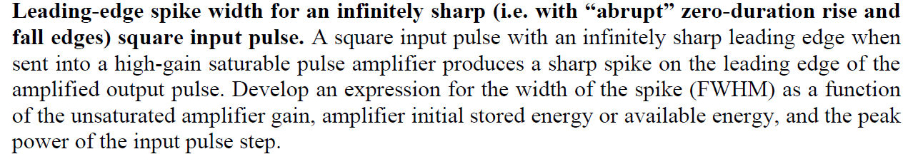 Solved Leading-edge spike width for an infinitely sharp | Chegg.com