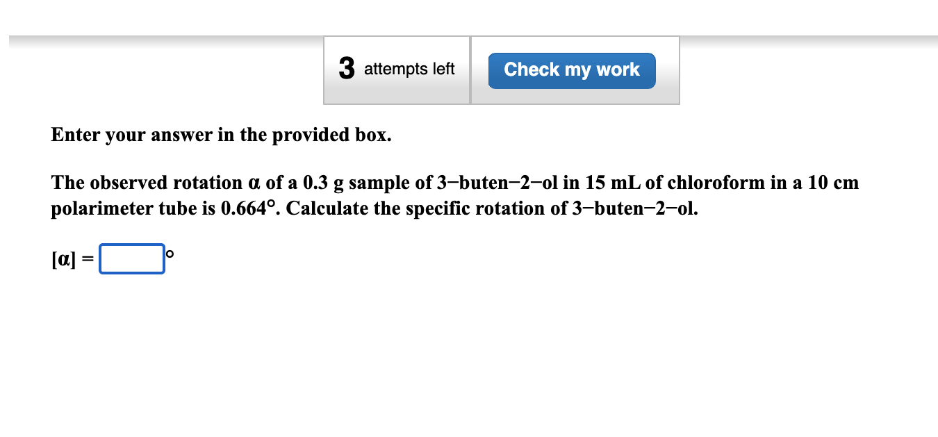 Solved Enter your answer in the provided box. The observed | Chegg.com