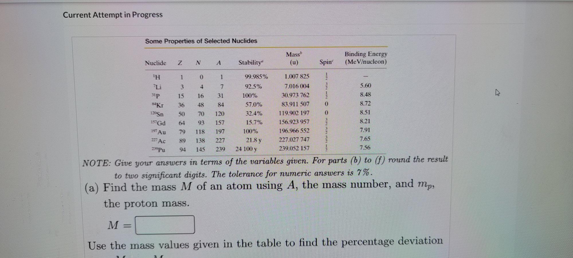 Solved Current Attempt in Progress NOTE: Give your answers | Chegg.com