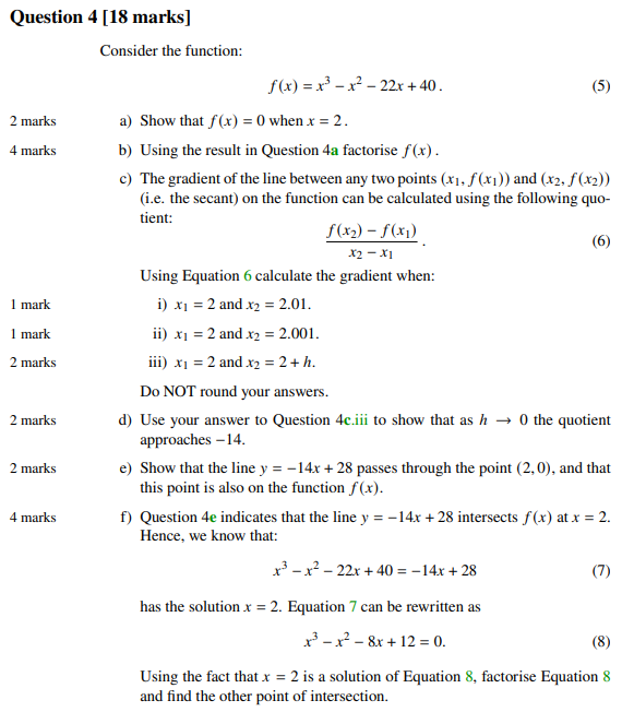 Solved Consider the function: f(x)=x3−x2−22x+40. a) Show | Chegg.com