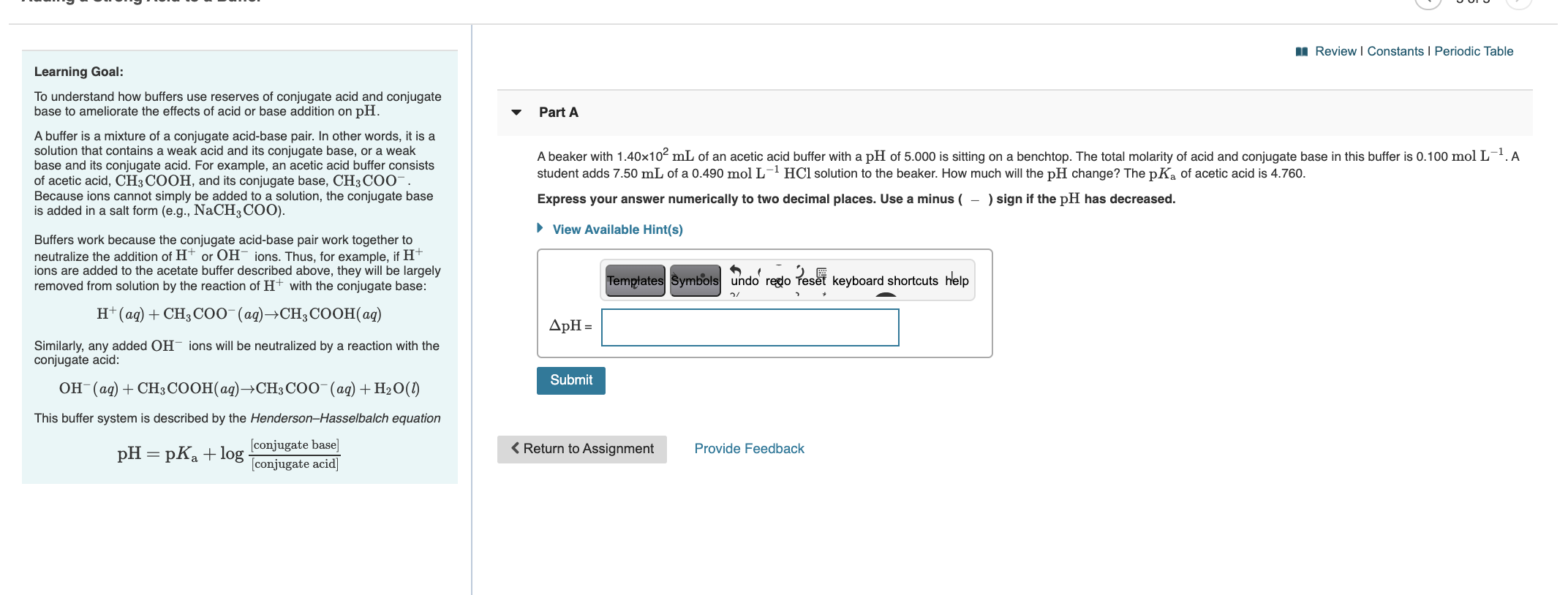 Solved n Review | Constants Periodic Table Part A Learning | Chegg.com
