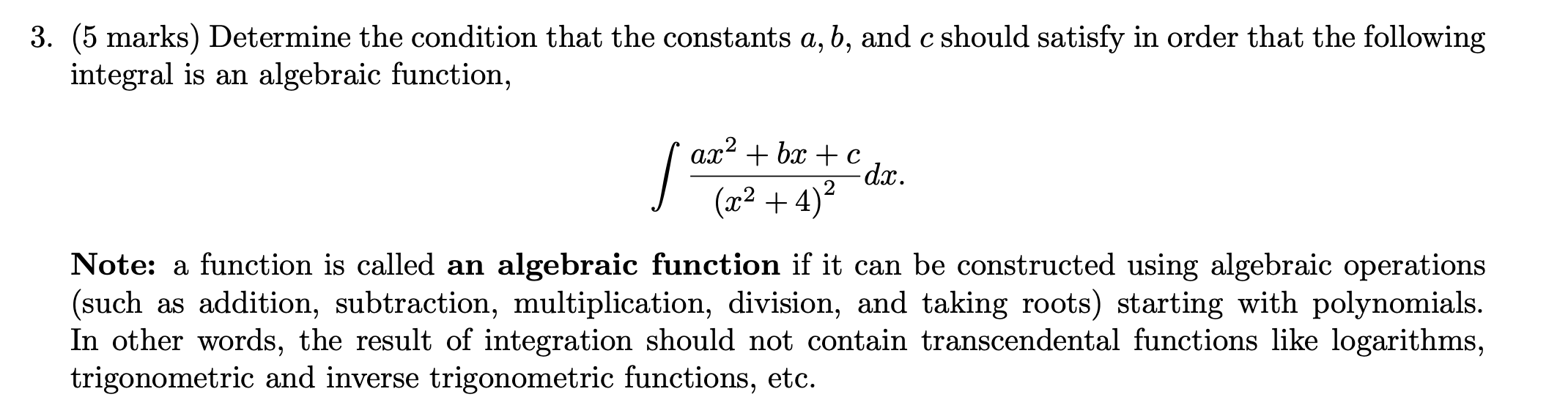 Solved (5 ﻿marks) ﻿Determine the condition that the | Chegg.com