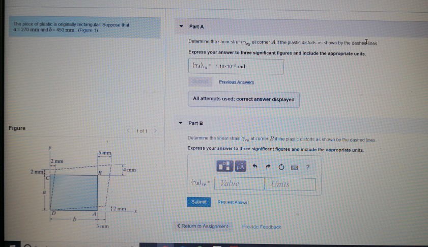 Solved The piece of plastic is originally rectangular. | Chegg.com