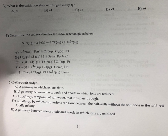 Oxidation State Of N