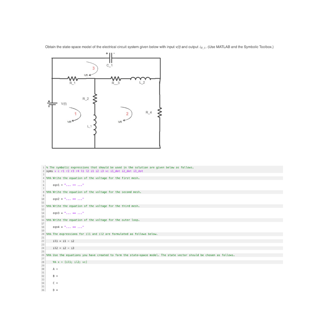 Solved Please fill the missing lines/equations on the code. | Chegg.com