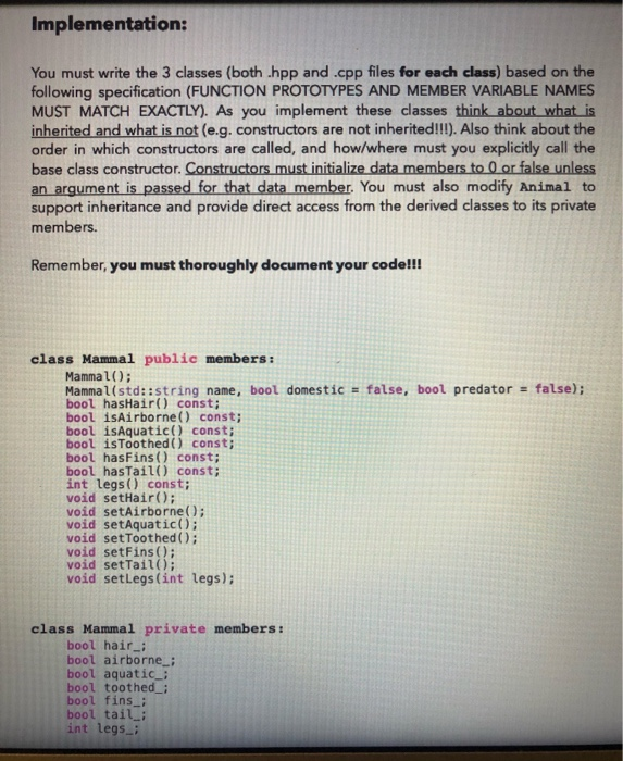 Solved Project 2: Inheritance Project will build on Project1 | Chegg.com