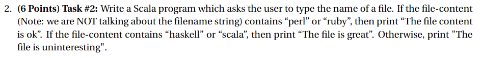 Solved 2 6 Points Task 2 Write A Scala Program Which 
