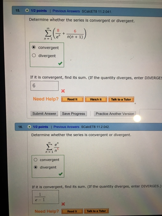 Solved 15. 1/2 points | Previous Answers SCalcET8 11.2.041 | Chegg.com
