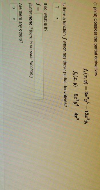 Solved (1 point) Calculate all four second-order partial | Chegg.com