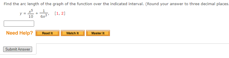 Solved Find the arc length of the graph of the function over | Chegg.com