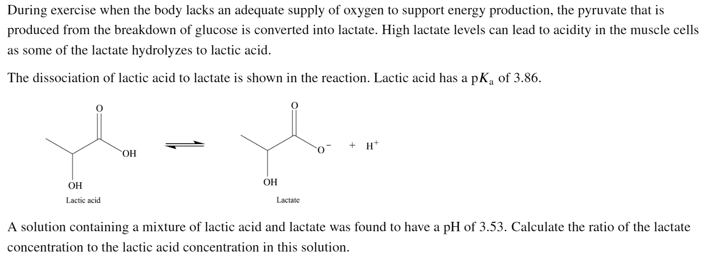 Solved During exercise when the body lacks an adequate | Chegg.com