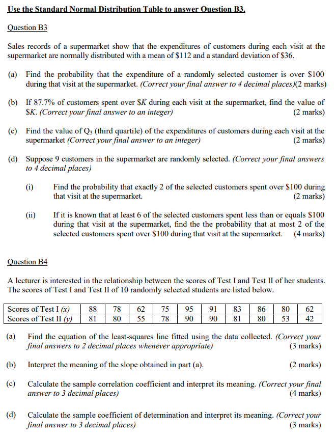 Solved Use the Standard Normal Distribution Table to answer | Chegg.com