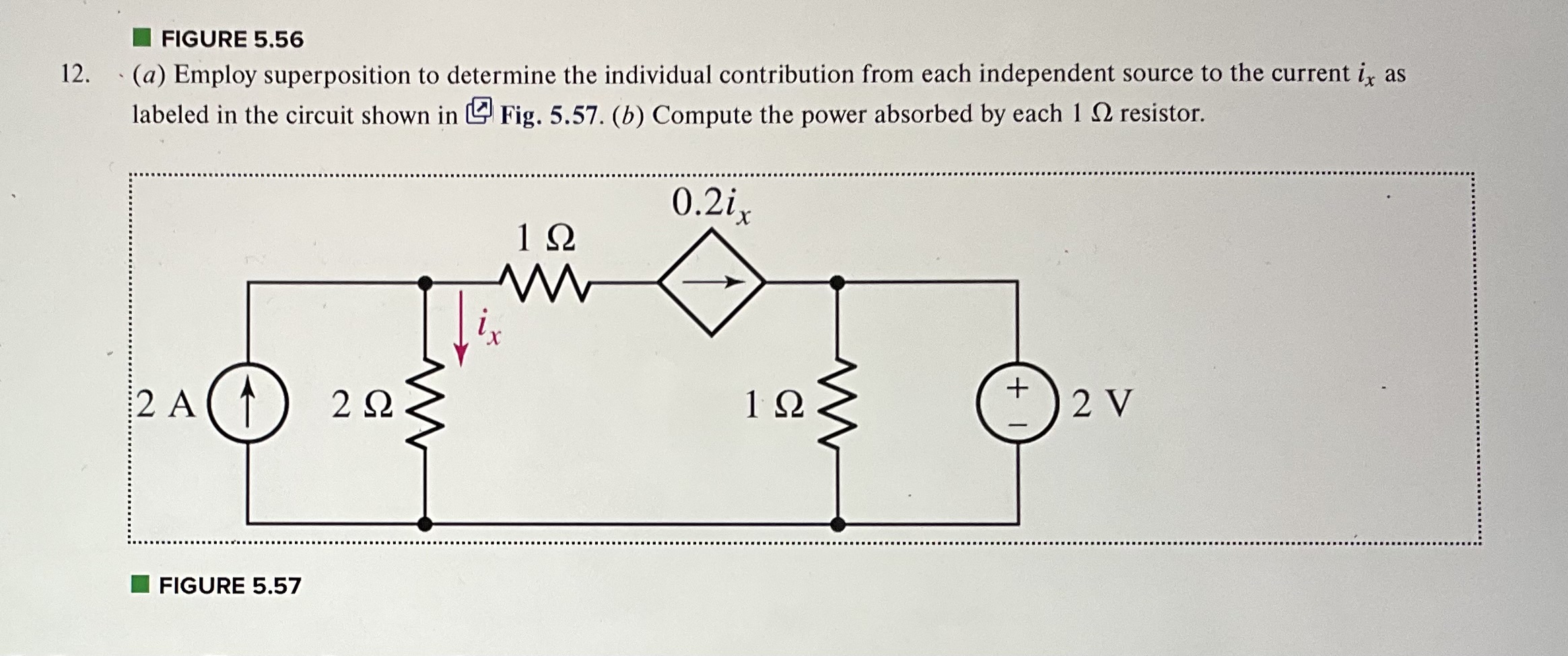 Solved FIGURE 5.56 (a) Employ superposition to determine the | Chegg.com