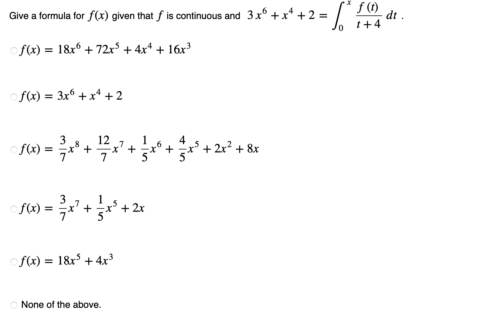 Solved Give a formula for f(x) ﻿given that f ﻿is continuous | Chegg.com