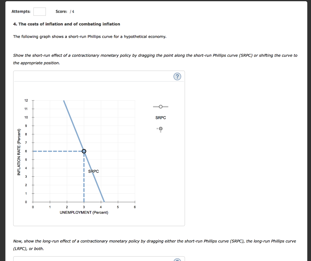 Solved Attempts Score: /4 4. The costs of inflation and of | Chegg.com Solved Attempts Score: /4 4. The costs of inflation and of | Chegg.com