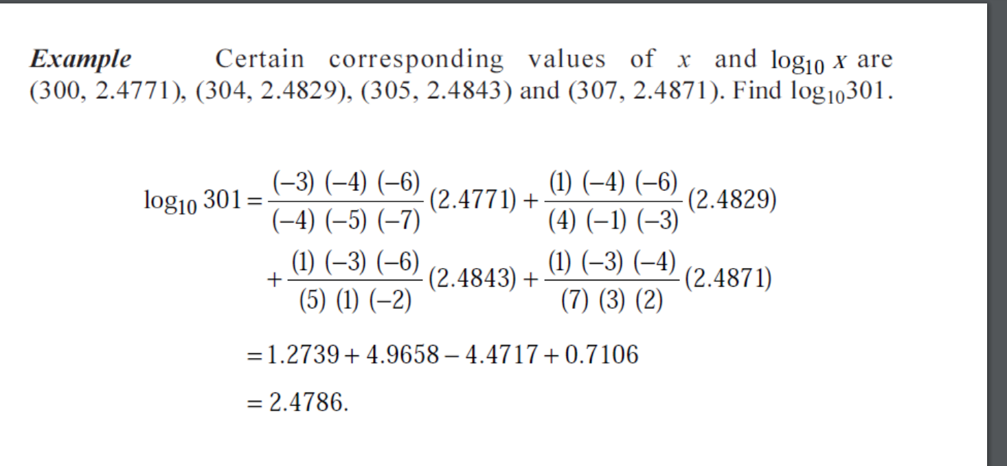 Solved Example Certain corresponding values of x and log10x | Chegg.com