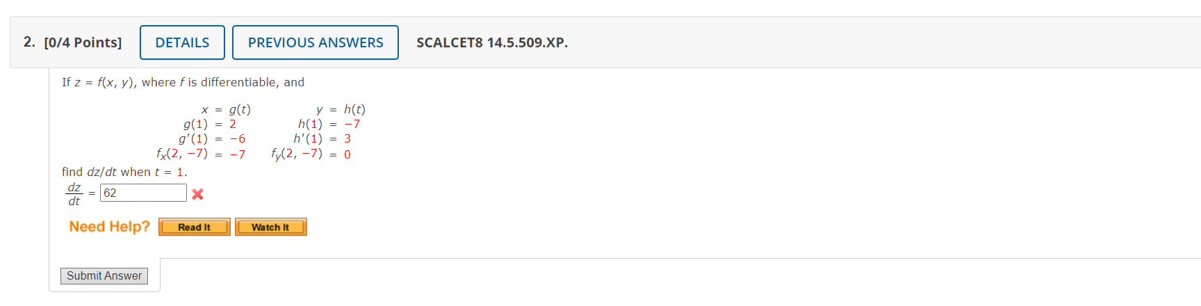 Solved 2. [0/4 Points] DETAILS PREVIOUS ANSWERS SCALCET8 | Chegg.com