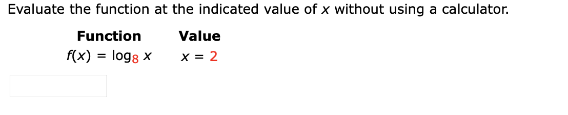 Solved Evaluate g(x) = In x at the indicated value of x | Chegg.com
