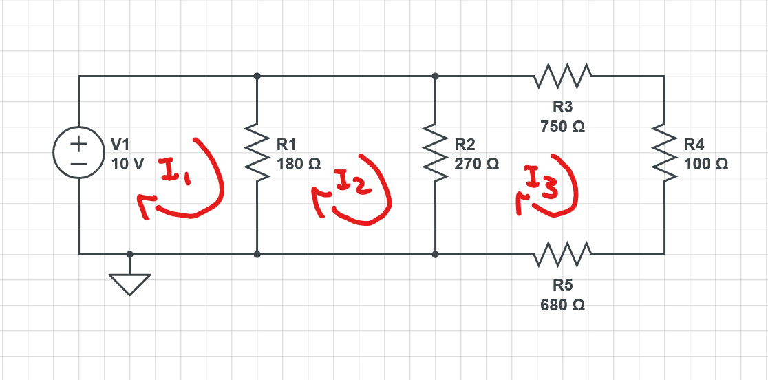 Solved Solve for loop currents I1, I2, and I3. Please show | Chegg.com