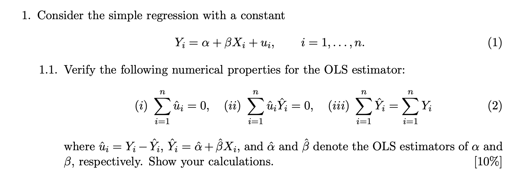 Solved Consider the simple regression with a | Chegg.com