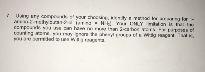Solved Using any compounds of your choosing, identify a | Chegg.com