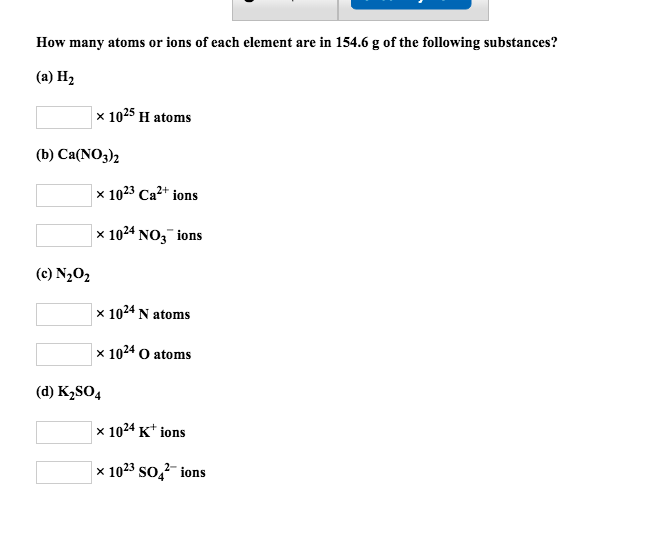 Solved How many atoms or ions of each element are in 154.6 g | Chegg.com