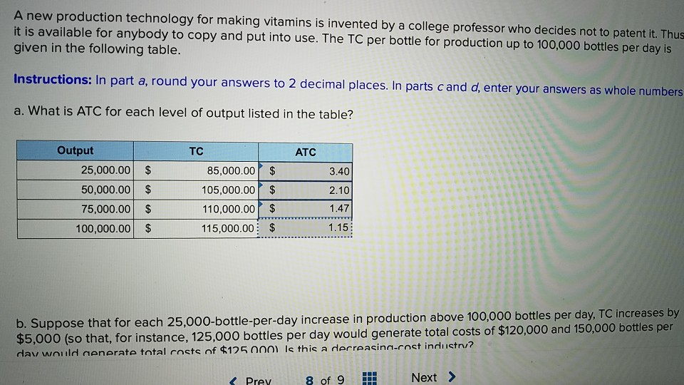 Solved A New Production Technology For Making Vitamins Is Chegg