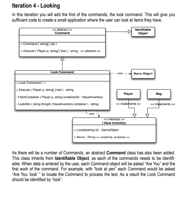 Solved Iteration 4 - Looking In this iteration you will add | Chegg.com