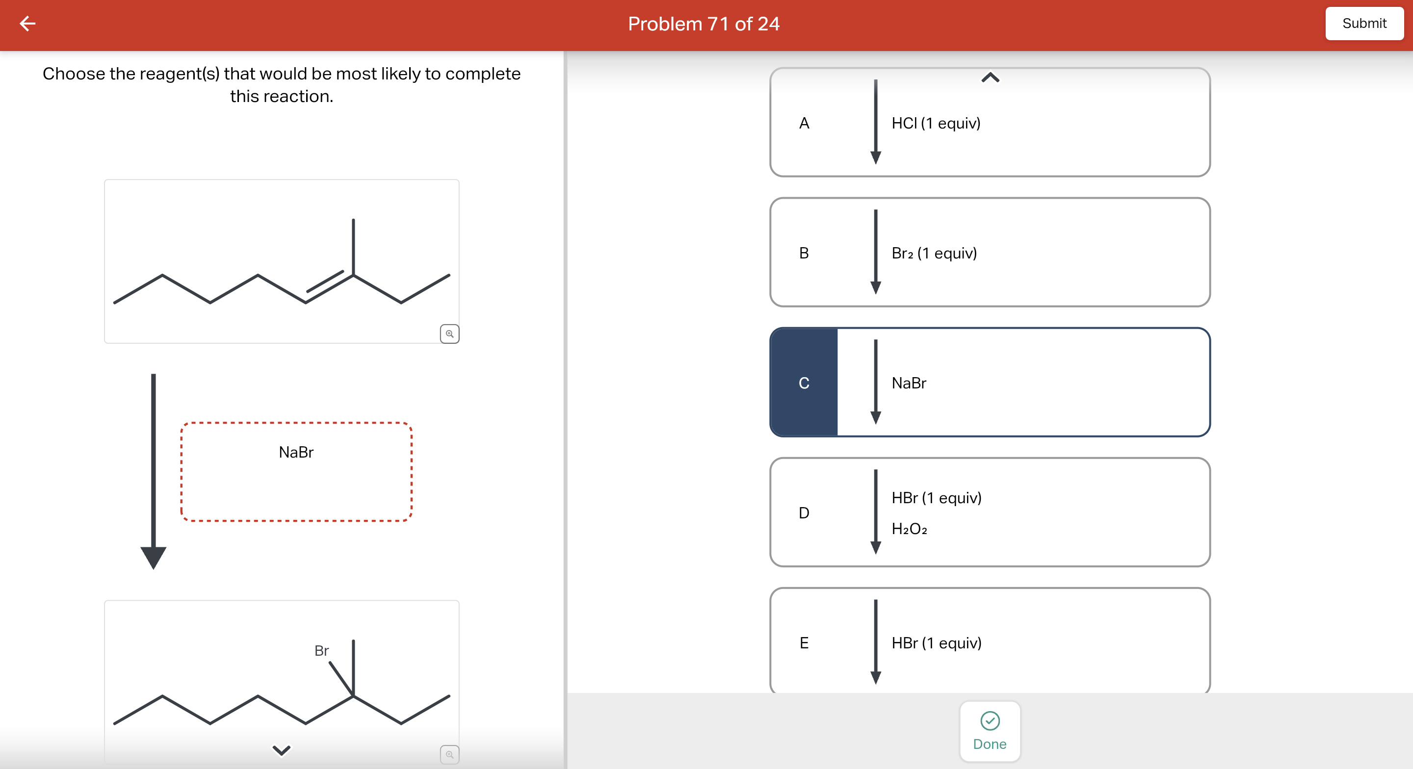 Solved Predict reagents needed to complete this E2 | Chegg.com