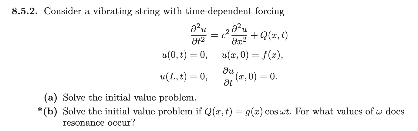 Solved a²u 8.5.2. Consider a vibrating string with | Chegg.com