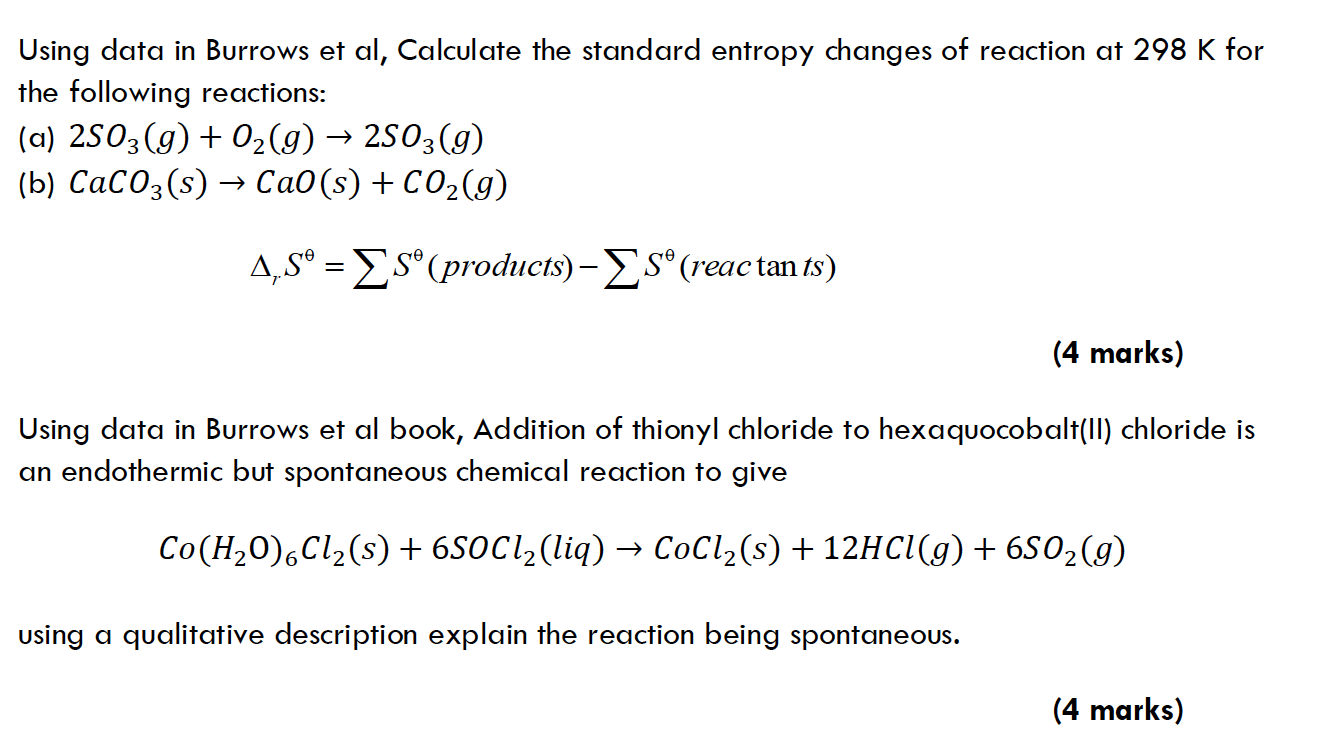 Solved Using data in Burrows et al, Calculate the standard | Chegg.com