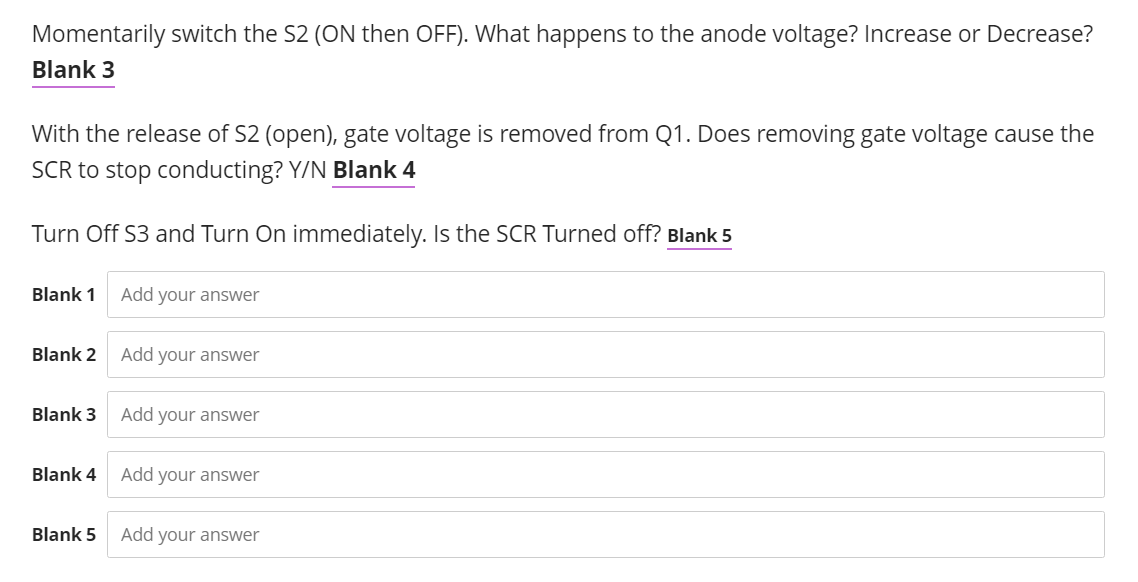 Solved Create the Circuit shown below, Change the SCR | Chegg.com