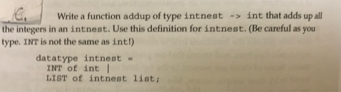 Solved A Write a datatype definition for a type number wh | Chegg.com