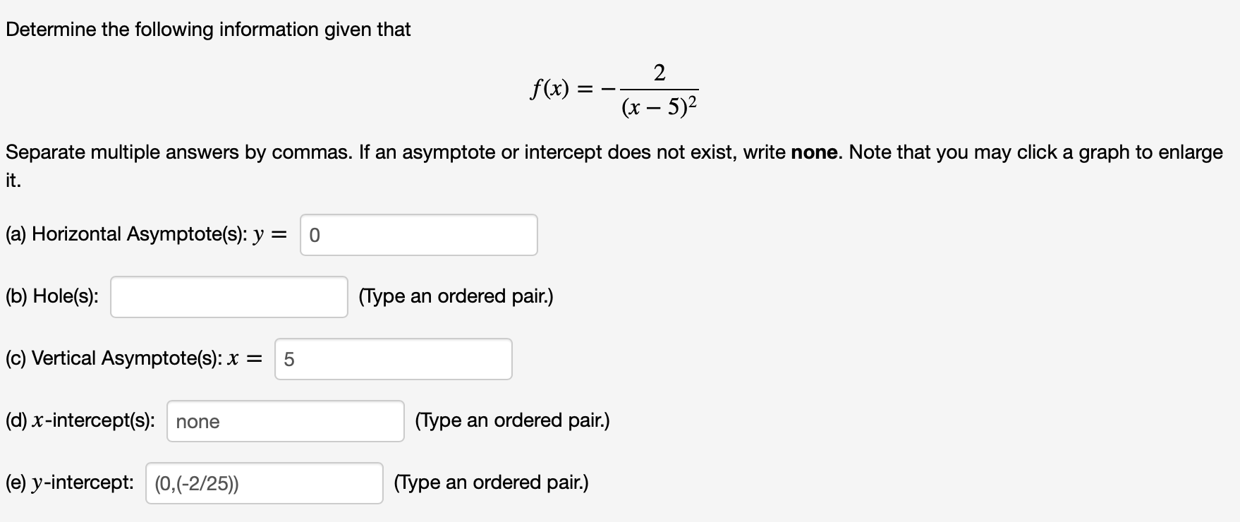 Solved Determine the following information given that 2 f(x) | Chegg.com