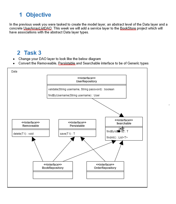Solved In the previous week you were tasked to create the | Chegg.com