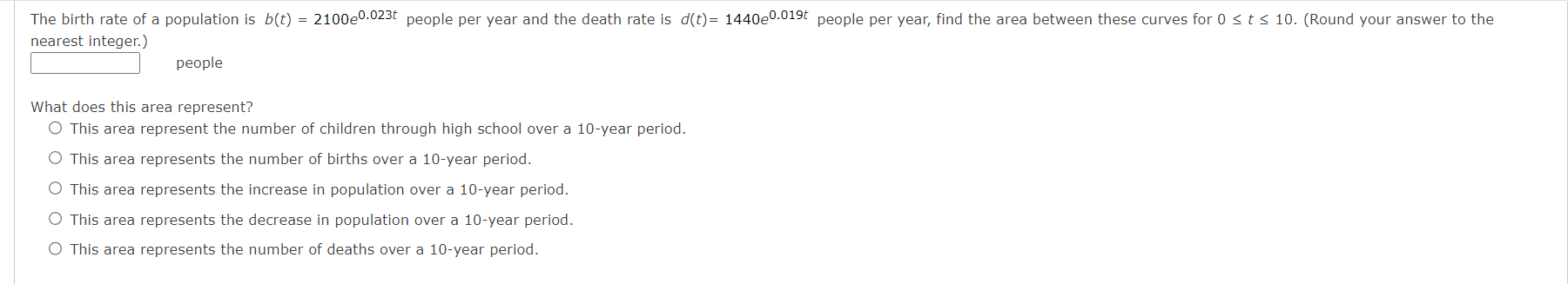 Solved nearest integer.) people What does this area | Chegg.com