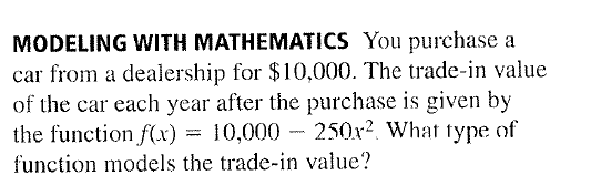 Solved MODELING WITH MATHEMATICS You purchase a car from a | Chegg.com