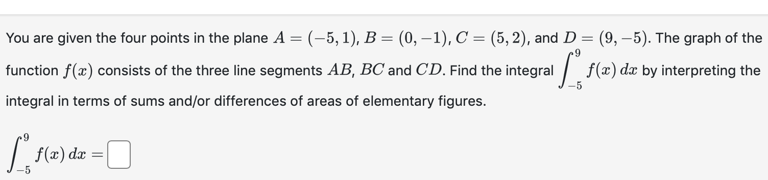 Solved You are given the four points in the plane | Chegg.com