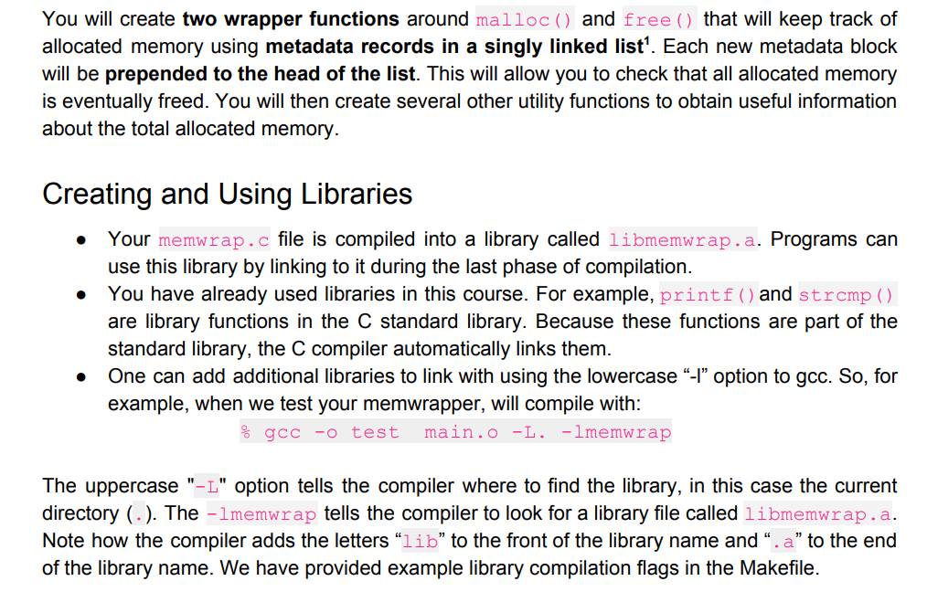 You will create two wrapper functions around | Chegg.com