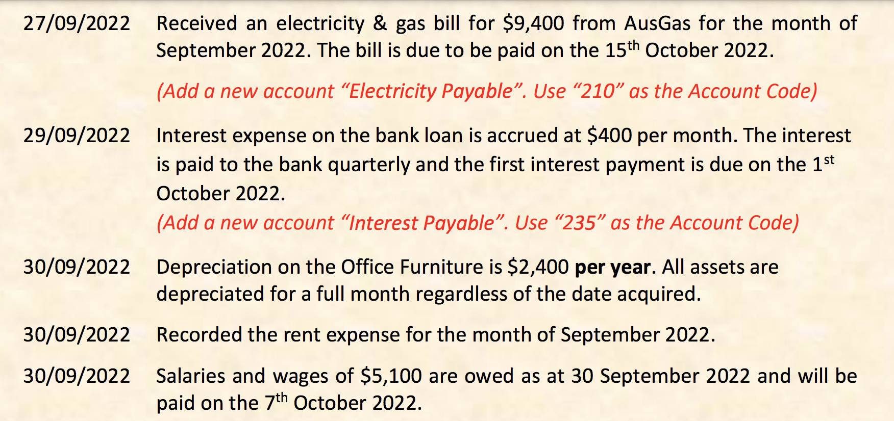 Solved 27/09/2022 Received an electricity \& gas bill for | Chegg.com