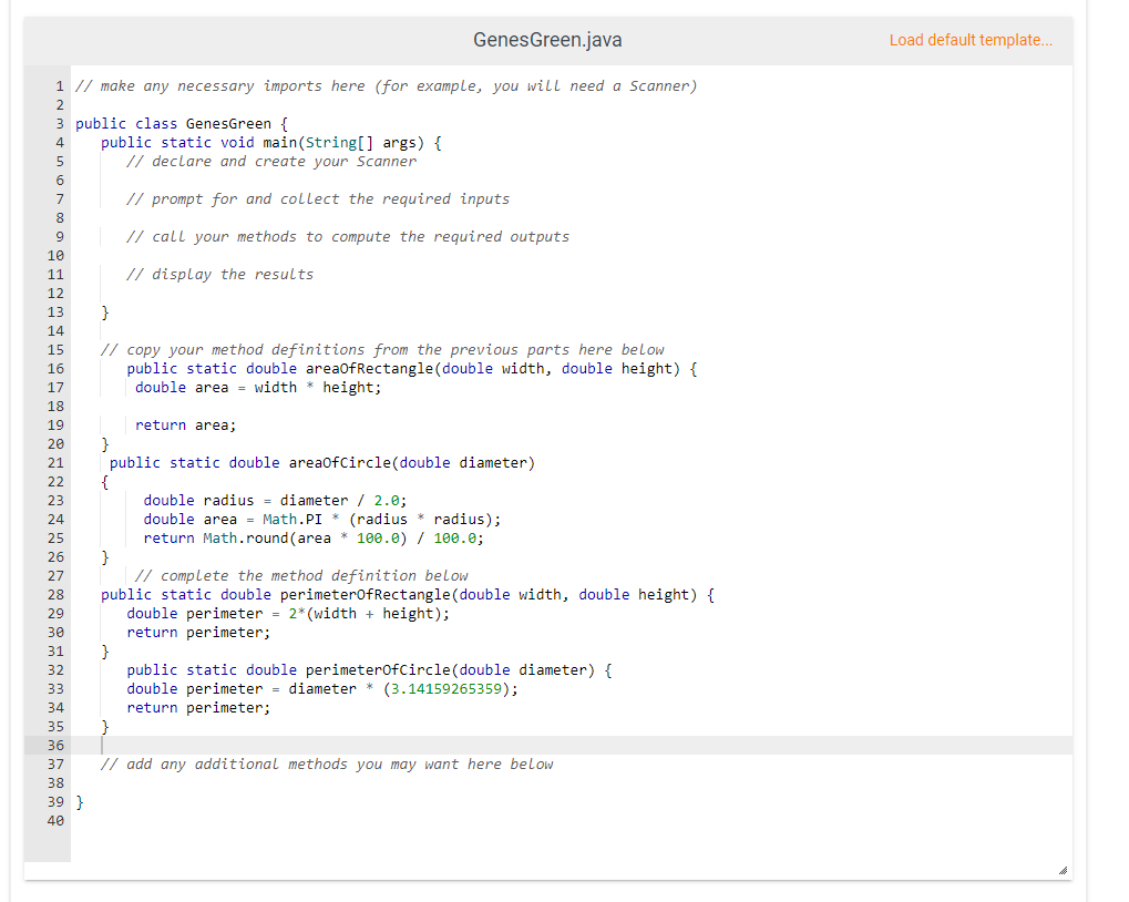 Problem Description and Given Info Gene's Green Golf | Chegg.com