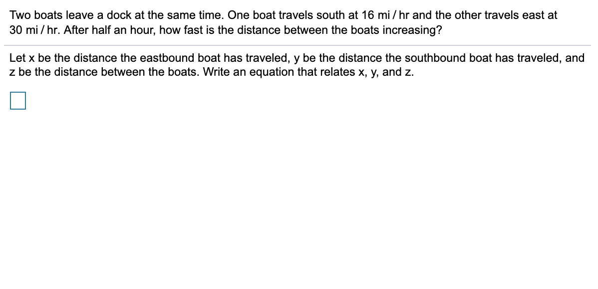 Solved Two boats leave a dock at the same time. One boat | Chegg.com