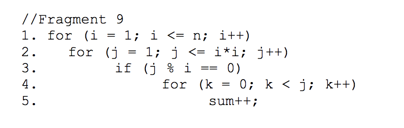 Solved give a big-O analysis for the running time of | Chegg.com