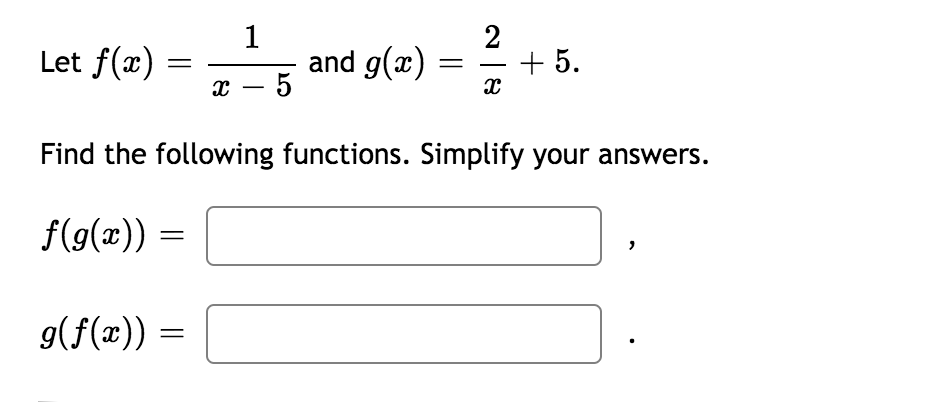 Solved Given that f(x) = 2x + 7 and g(x) = 2 – ?, calculate | Chegg.com